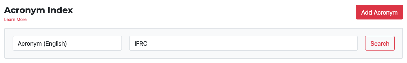 Acronym Index – SIMS Learning